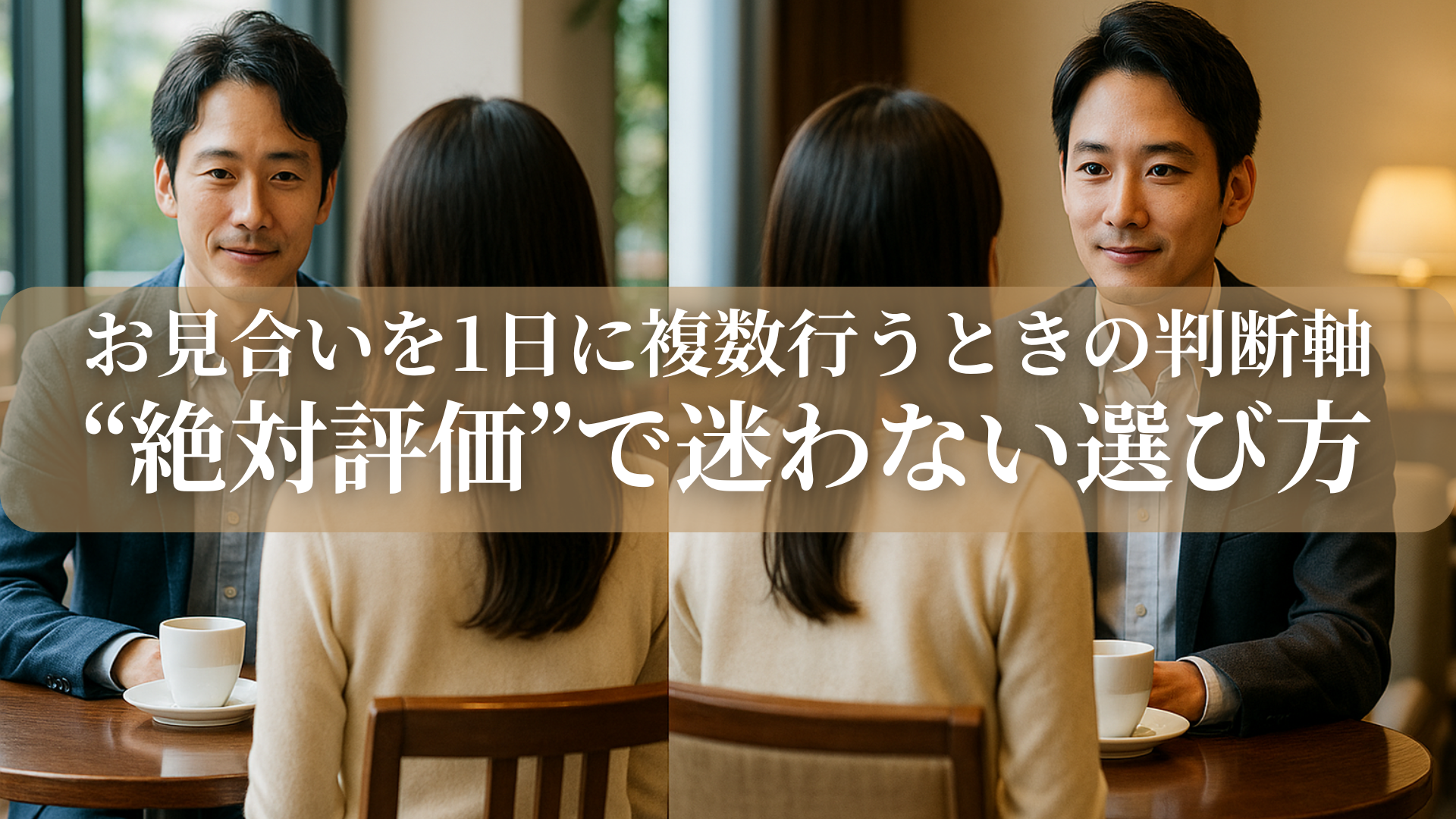 【婚活】お見合いを1日に複数行うときの判断軸｜“絶対評価”で迷わない選び方 | 結婚相談所Owen（オーウェン）